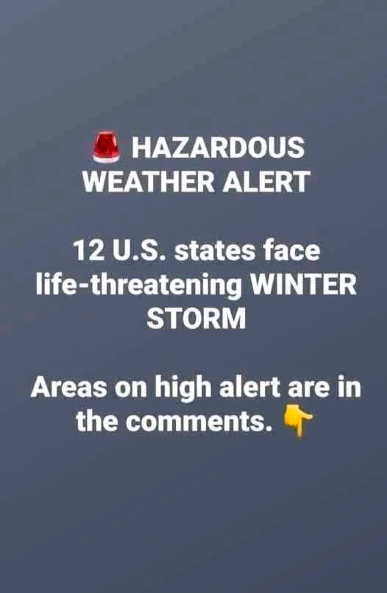 12 US States Face Hazardous Winter Storm Warnings — Weather Forecast ...